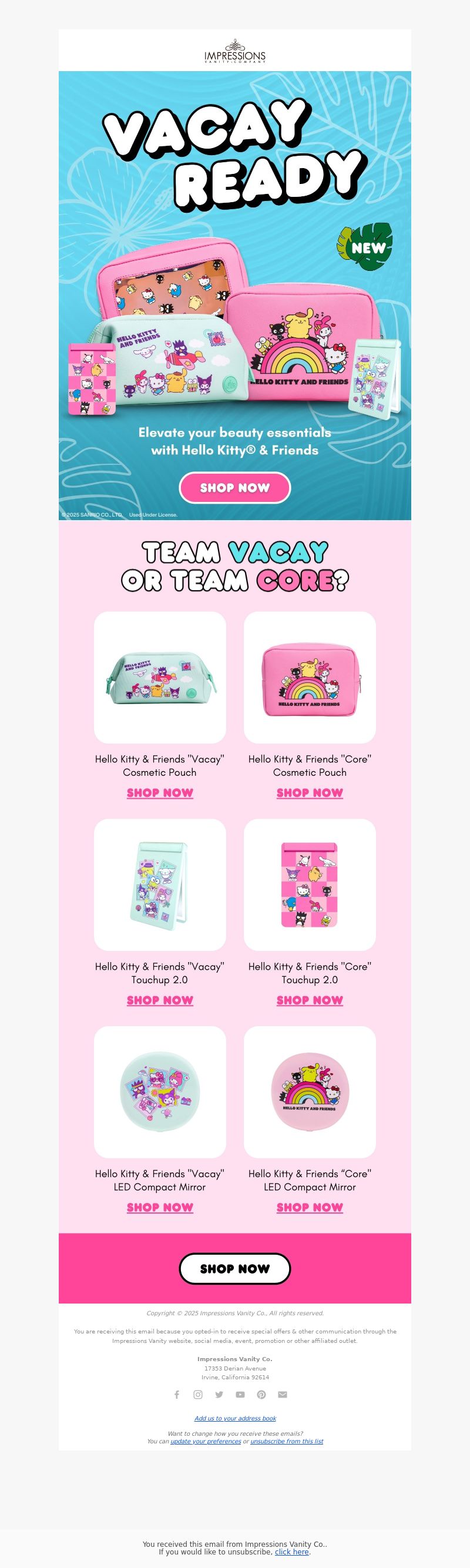 NEW: Hello Kitty® & Friends Essentials 🌴 - Impressions | Emails Nest