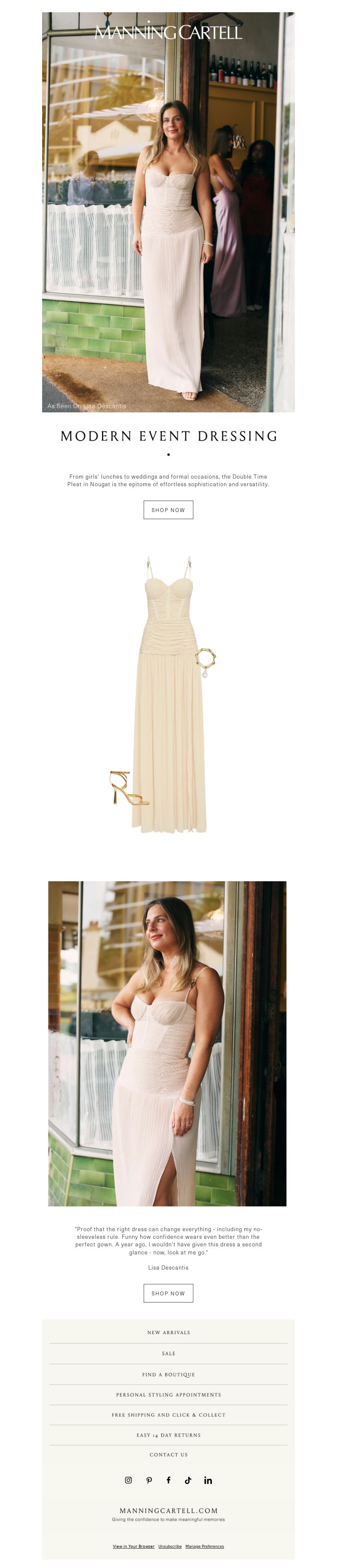 It's Back • Double Time Pleat Dress - MANNING CARTELL | Emails Nest