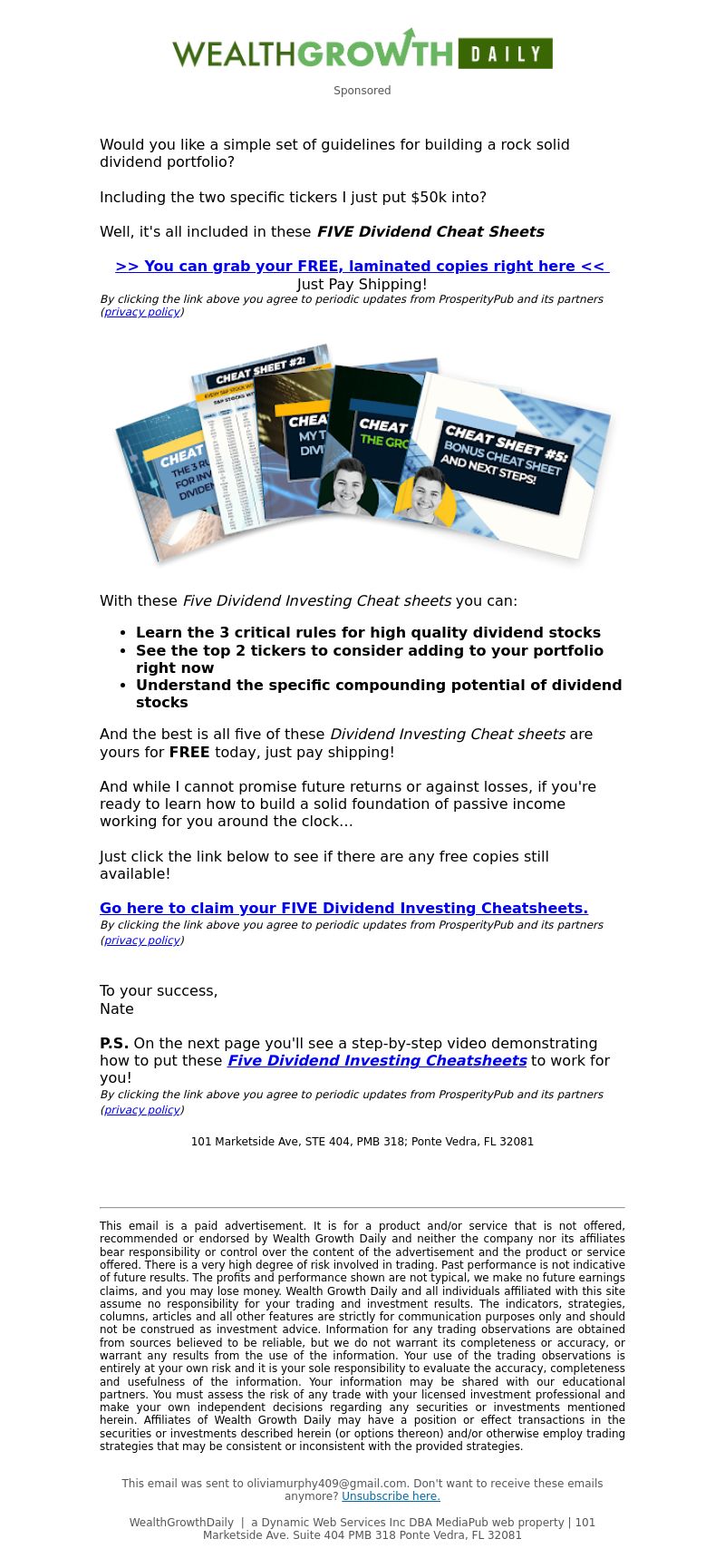 [PDF] Free Cheat Sheet: How to build a dividend | Emails Nest