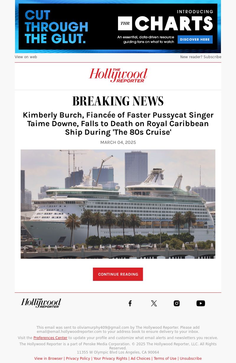 Woman Who Fell From '80s Cruise' Ship Identified as | Emails Nest